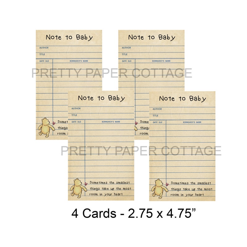 Pooh Note Cards - Etsy
