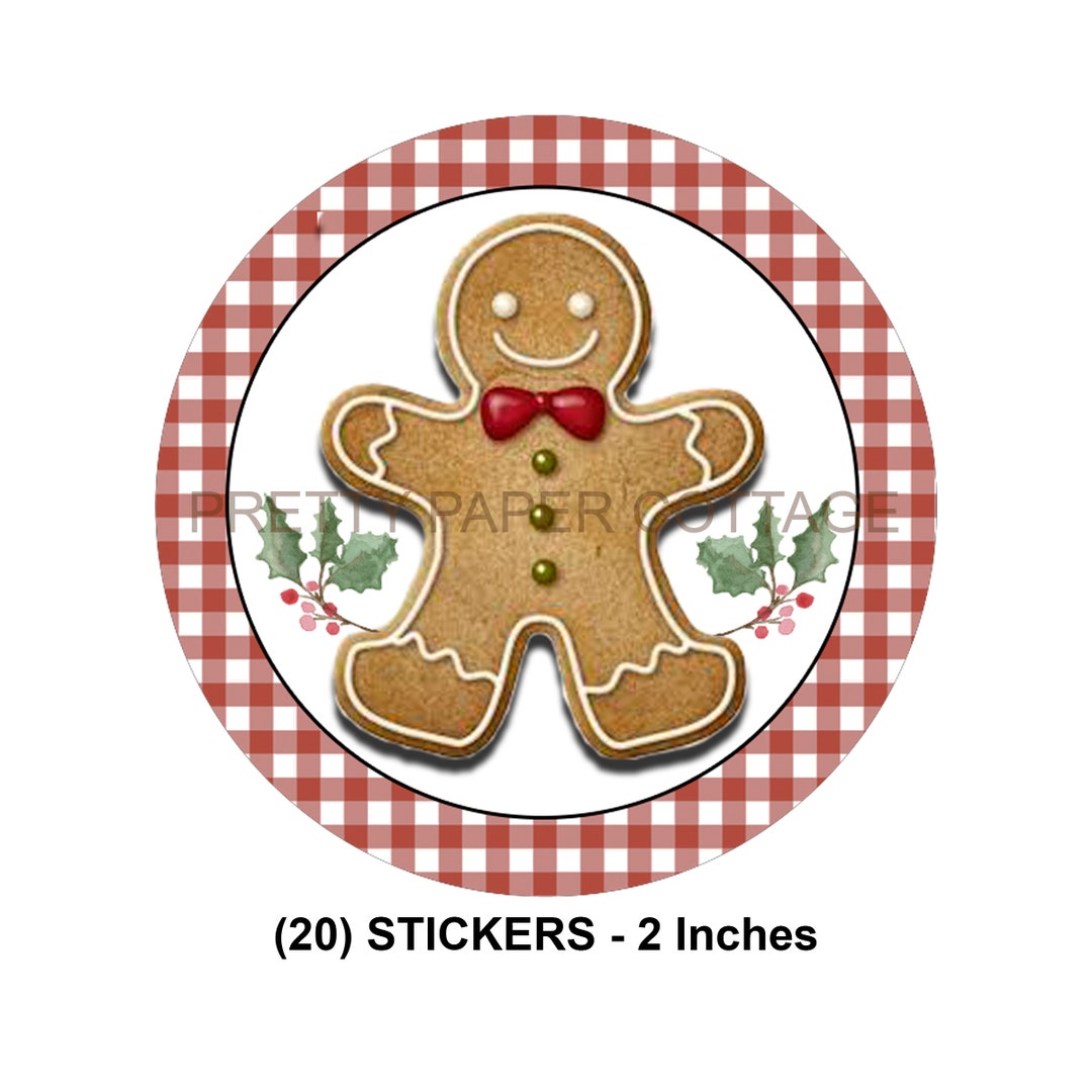 Gingerbread Man Christmas Stickers Christmas Party Favors - Etsy