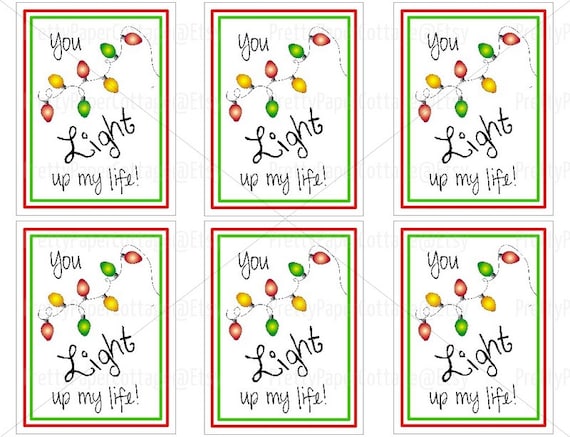 PRINTABLE You Light up My Life Christmas Lights Christmas | Etsy