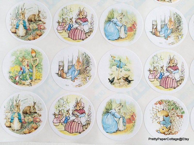 Peter Rabbit Stickers Thank You Stickers Baby Shower - Etsy