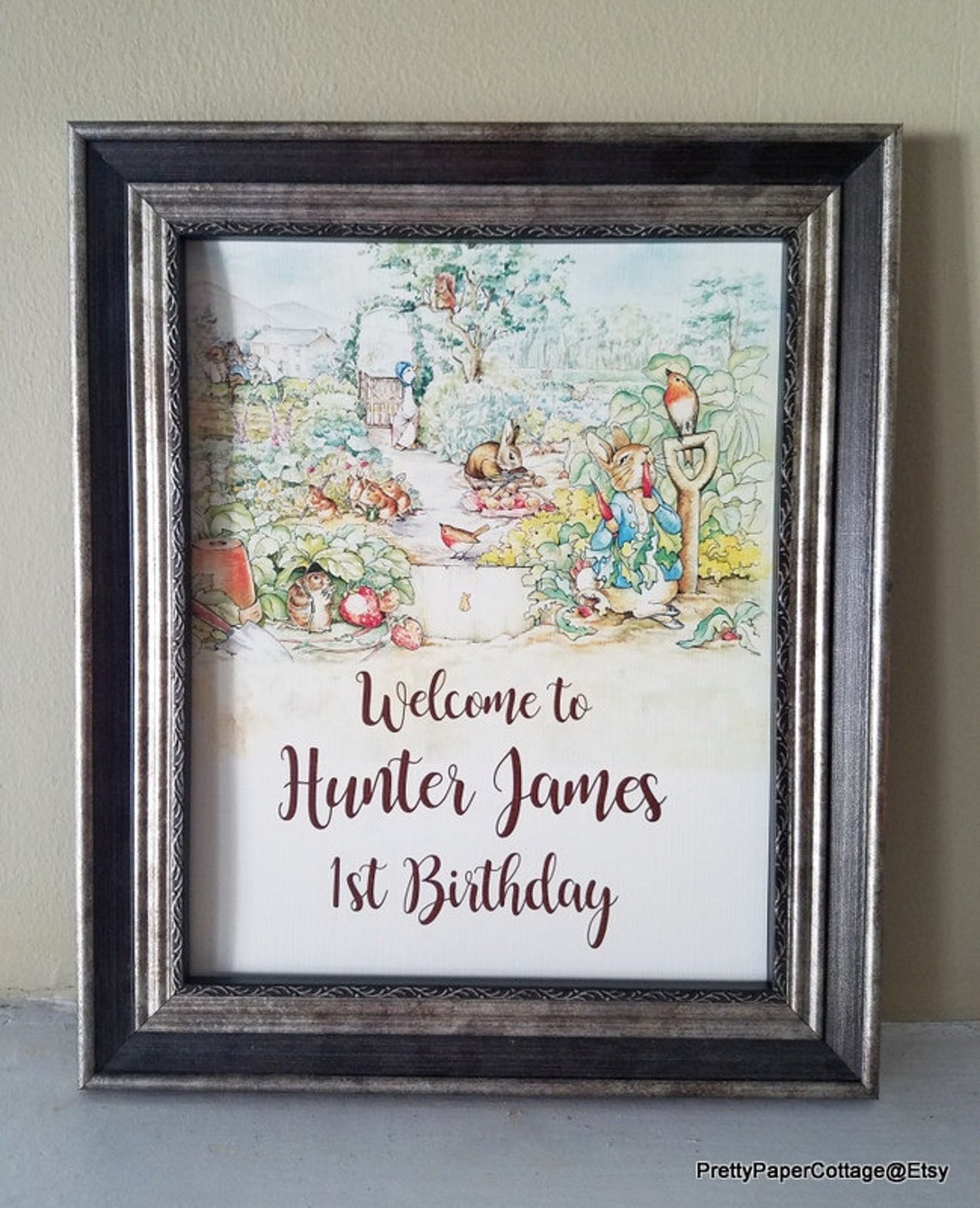 Peter Rabbit Sign Baby Shower Birthday Party Welcome Sign - Etsy