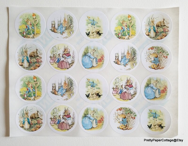 Peter Rabbit Stickers Thank You Stickers Baby Shower - Etsy