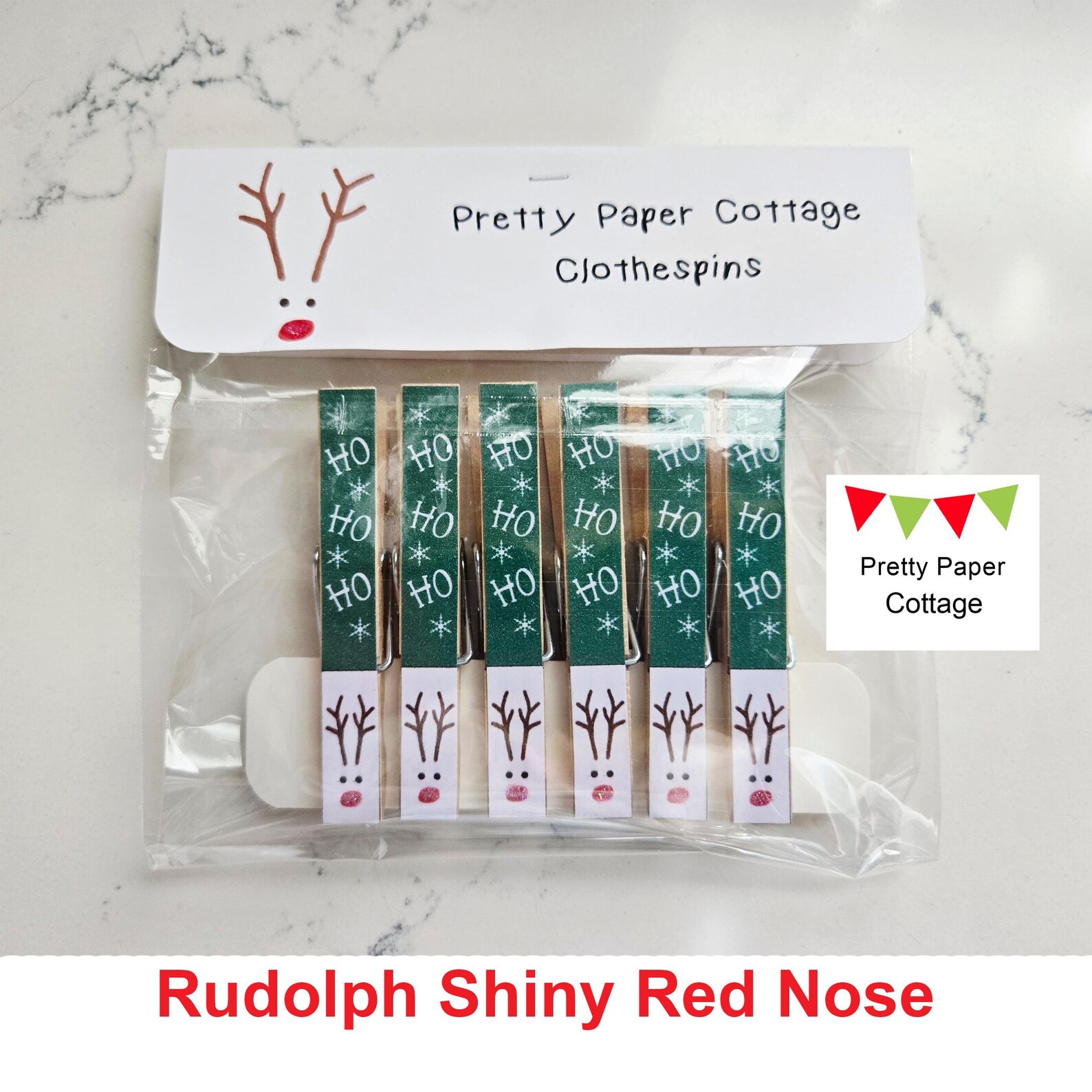Rudolph Christmas Clothespins: Party Favors, Gift Topper, Tree Ornament ...