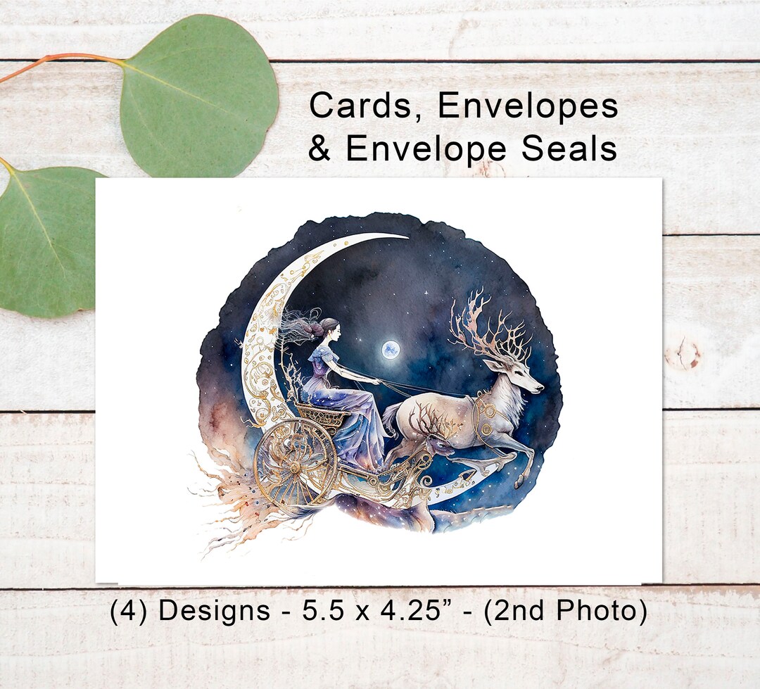 Moon Goddess, Note Cards, Fantasy Theme, Cards, 5.5 X 4.25 With ...