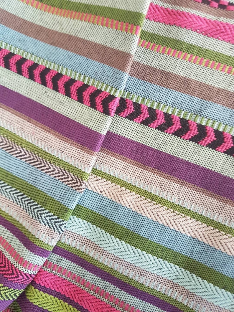 Inca mexican multi pattern woven fabric etnic woven | Etsy