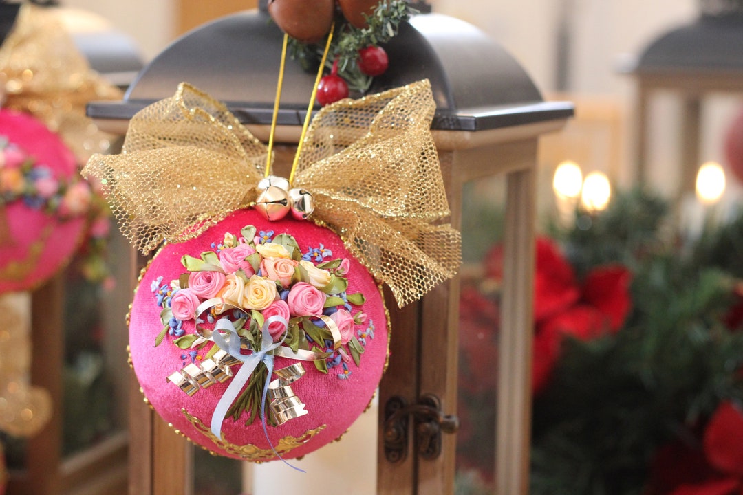 Raspberry Christmas Embroidered Ball Ornament Birthday Gift Christmas ...