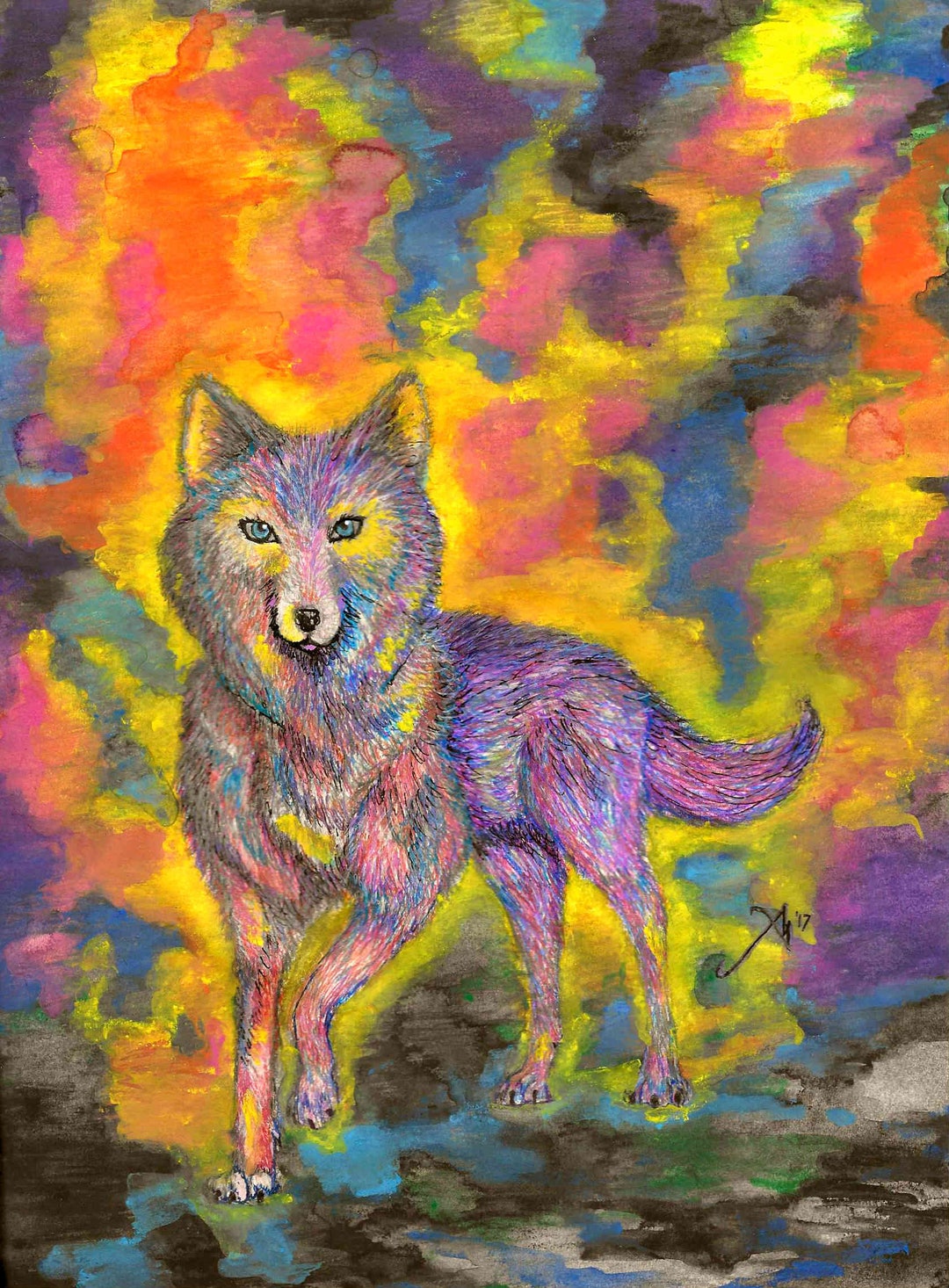 Spectrum Spirit : Wolf Photo Print - Etsy