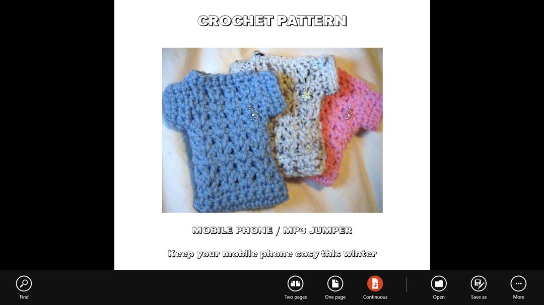 Mobile Phone Jumper Crochet Pattern - Etsy