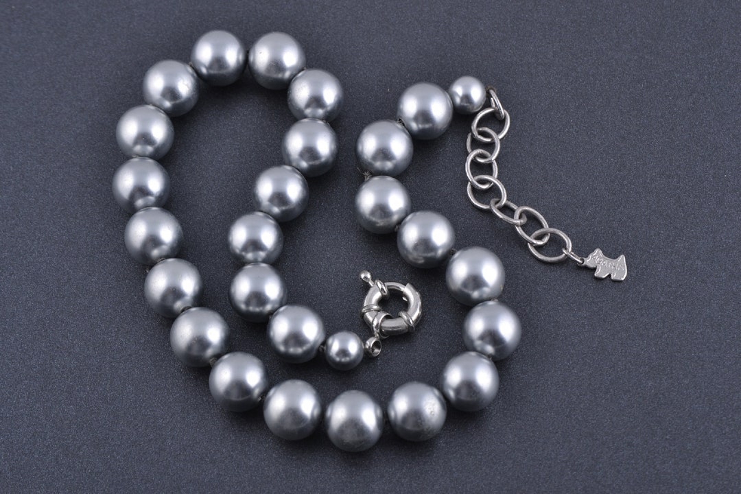 Agatha Necklace With Faux Pearls (910j64) - Etsy