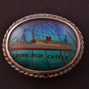 Silver Vintage 1950's ''edinburgh Castle'' Brooch With Butterfly Wings ...