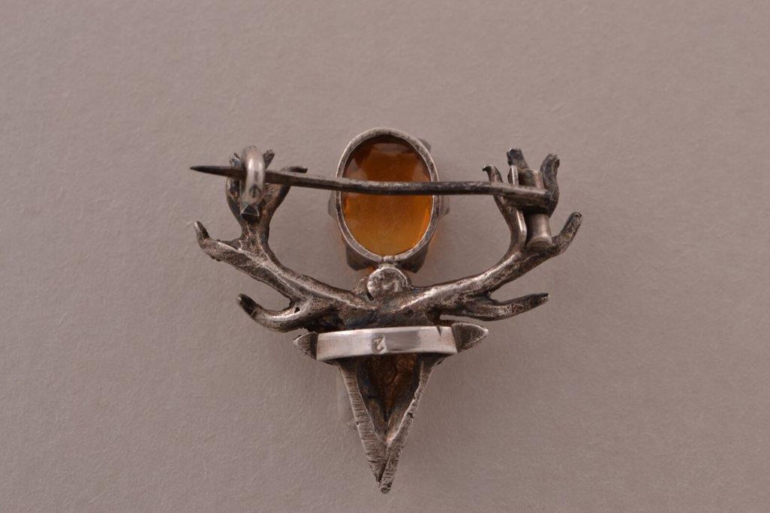 Silver Vintage Scottish Stag Brooch 637j - Etsy