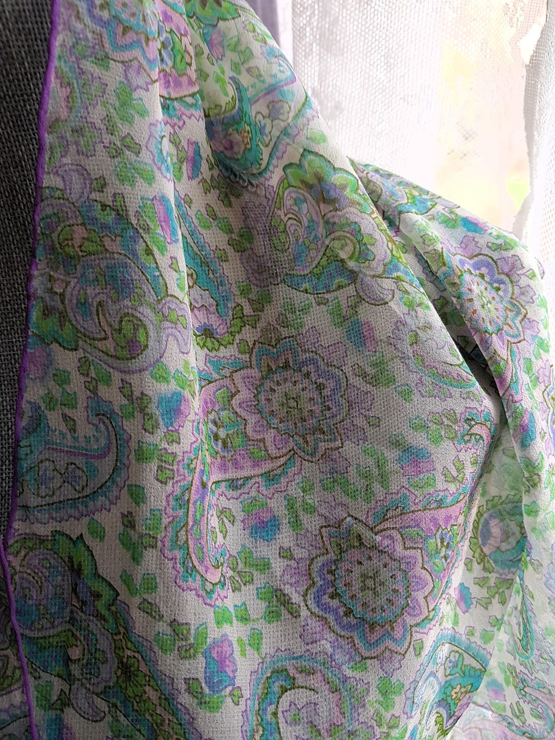 LOVELY Vintage Echo MCM 60s Quality Silk Chiffon Scarf, Skinny Scarf ...