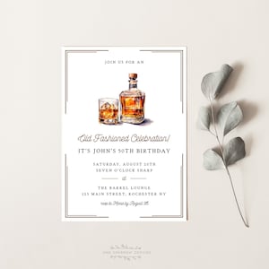 Old Fashioned Celebration Birthday Party Invitation, Editable Printable ...