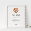 What's Your Pie Name Game, Printable Fall Party Game, Autumn Birthday ...