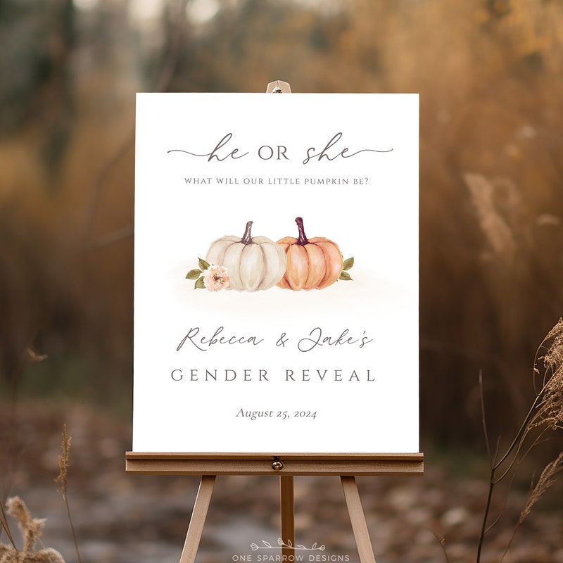 Fall Gender Reveal - Etsy