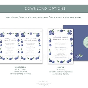 Berry Sweet Baby Blueberry Invitation Set Bundle With Books for Baby ...