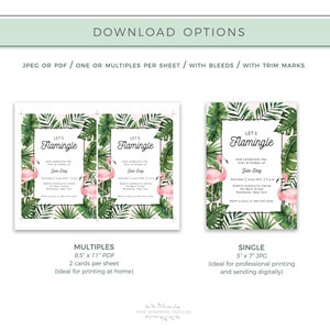 Let's Flamingle Editable Customizable Party Invitation, Birthday ...