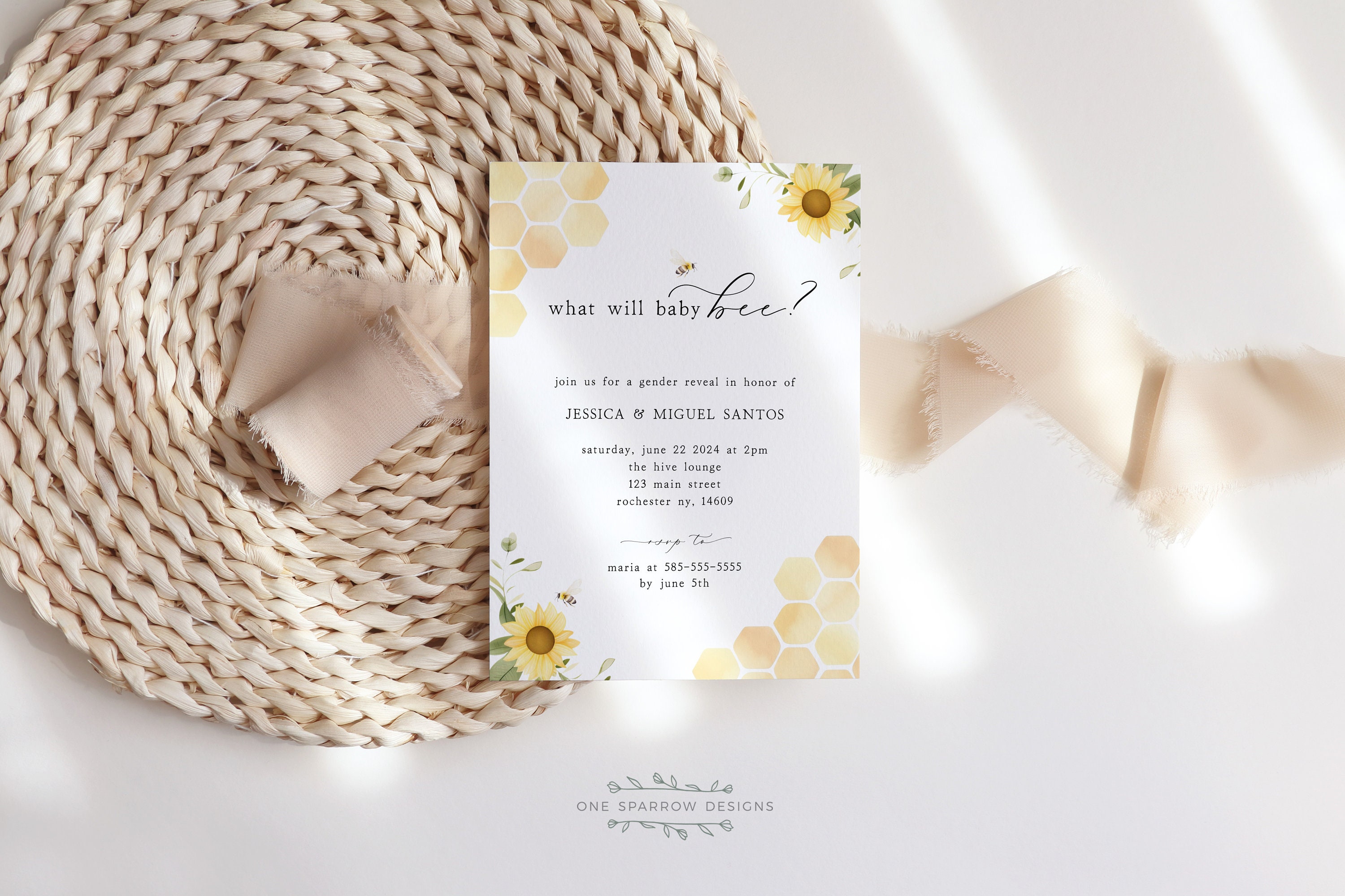 Honey Bee Vote Board Gender Reveal, He or She, Baby, Editable Printable ...