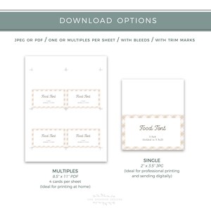 Little Cutie Pie on the Way Food Tent/ Place Card, Baby Shower, Party ...