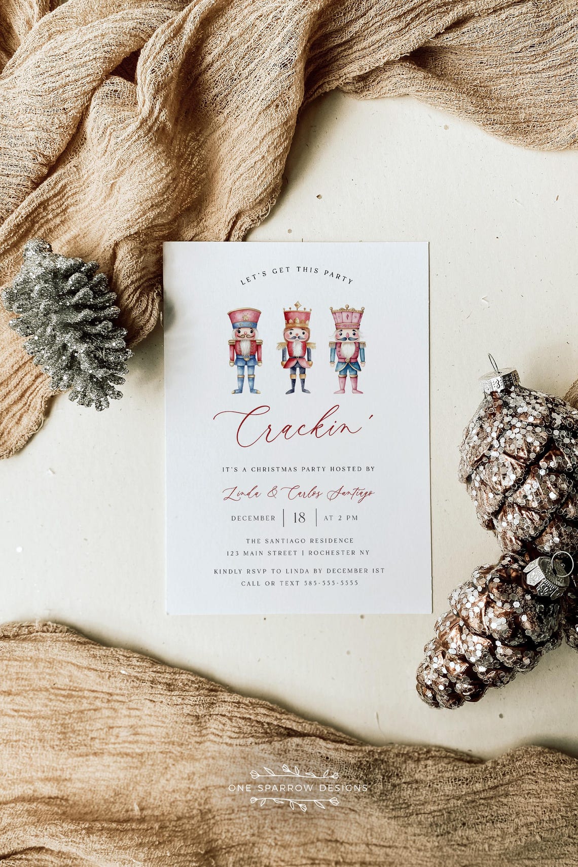 Nutcracker Cracking Party Invitation, Christmas, Holiday, Let's Get ...
