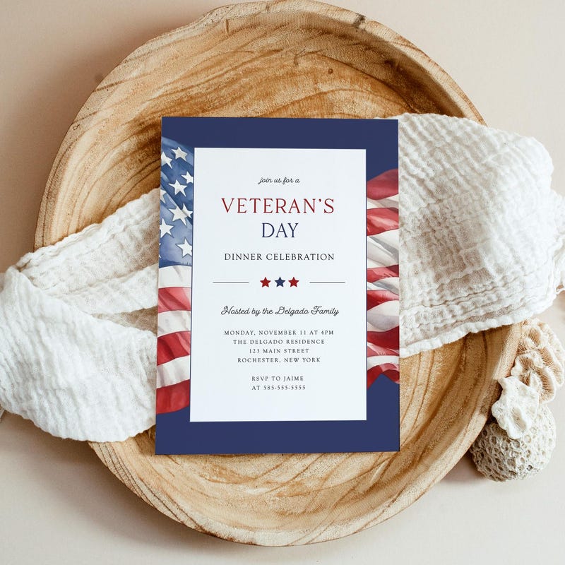 Veterans Day Invitations - Etsy