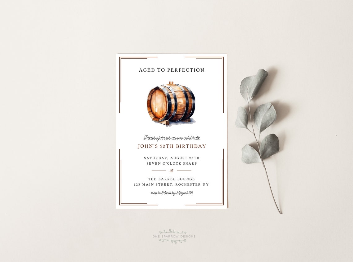 Aged to Perfection Party Welcome Sign, 8x10, 11x14, 16x20, Birthday ...