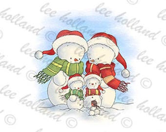 Winter Fun Digital Stamps Digistamps Clipart Instant - Etsy