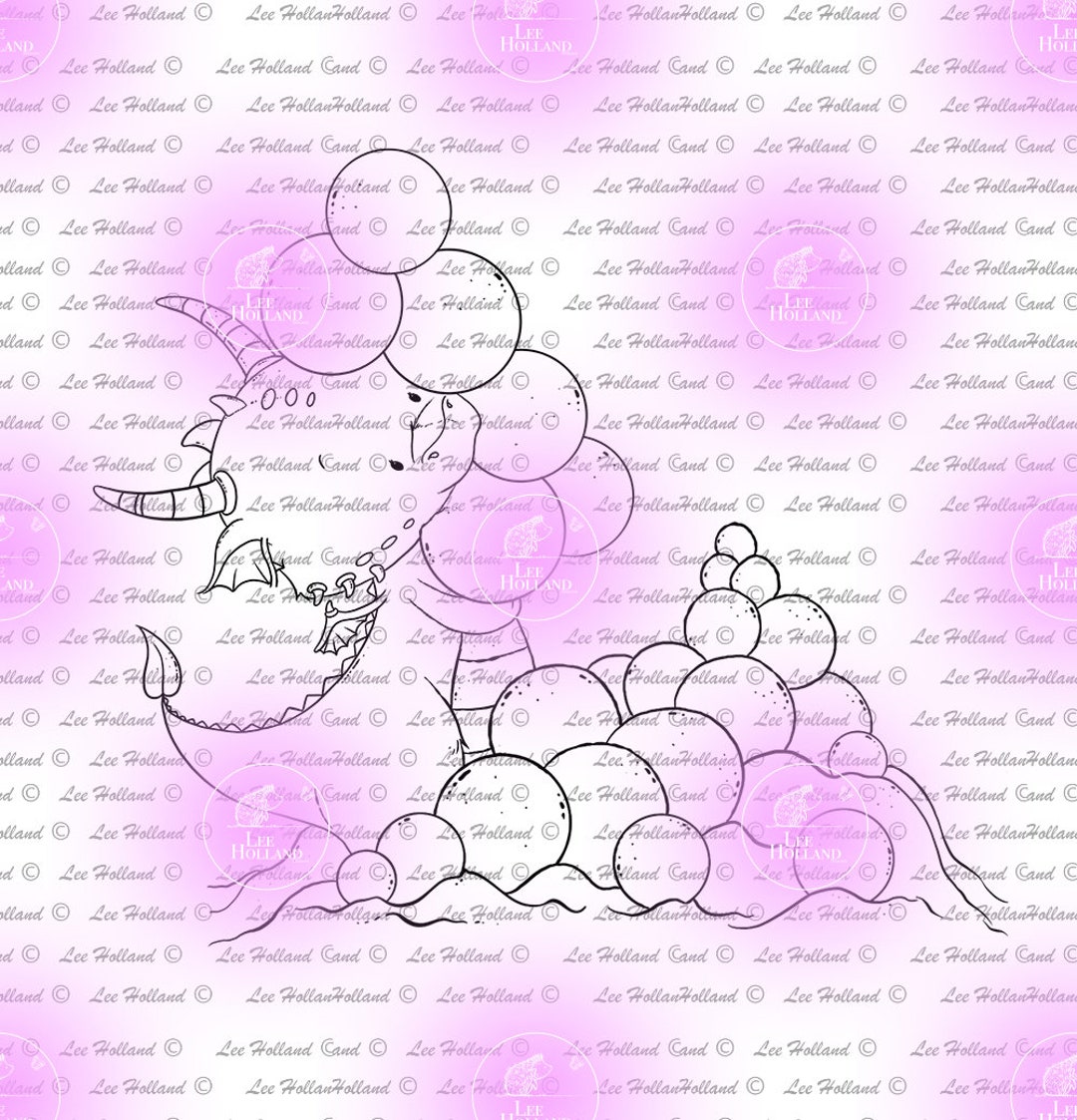 Dragons With Snowballs, Digital Stamp , Card Making, Stamp, Digi, Cute ...