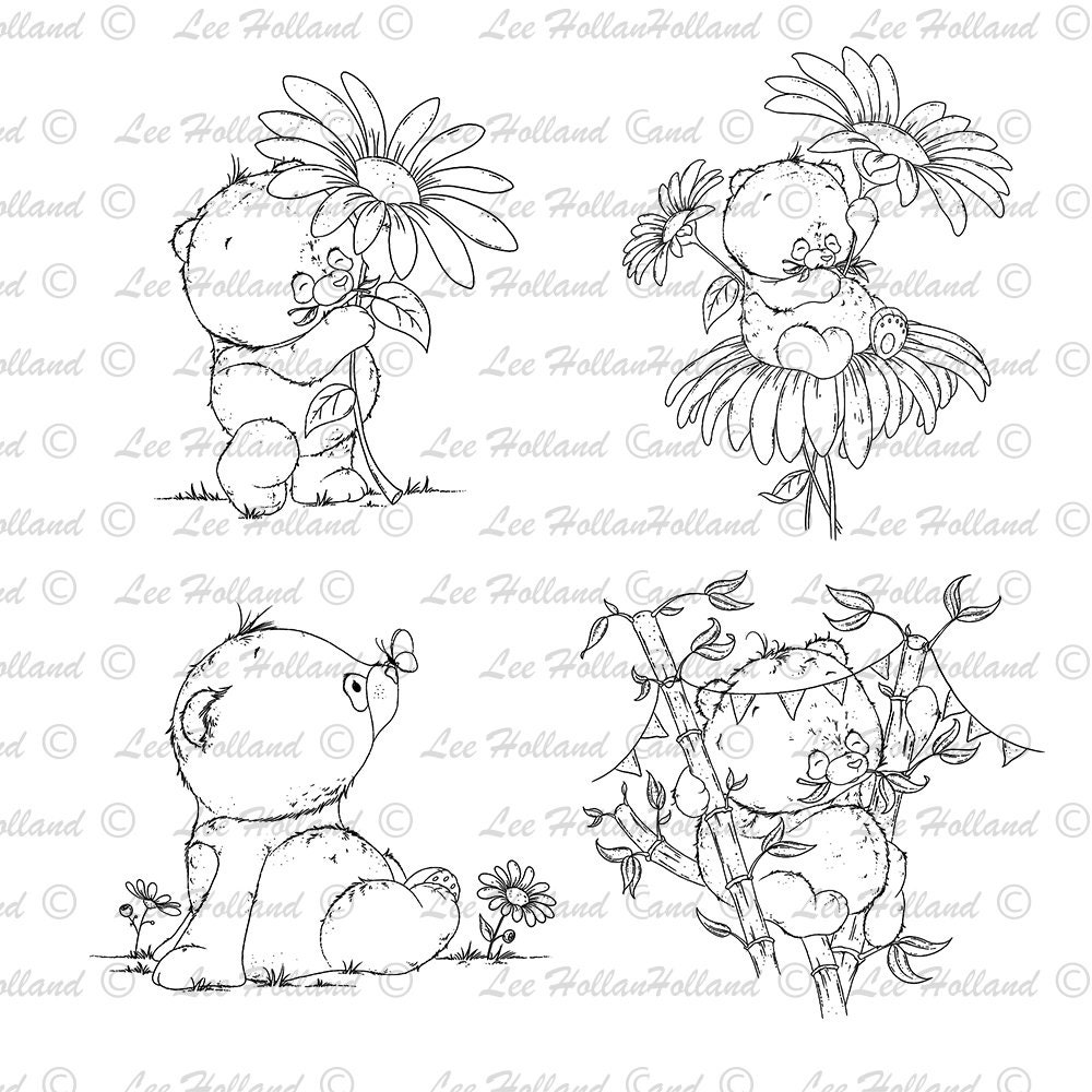 19 Panda Collection Card Making Art Printable Cute | Etsy