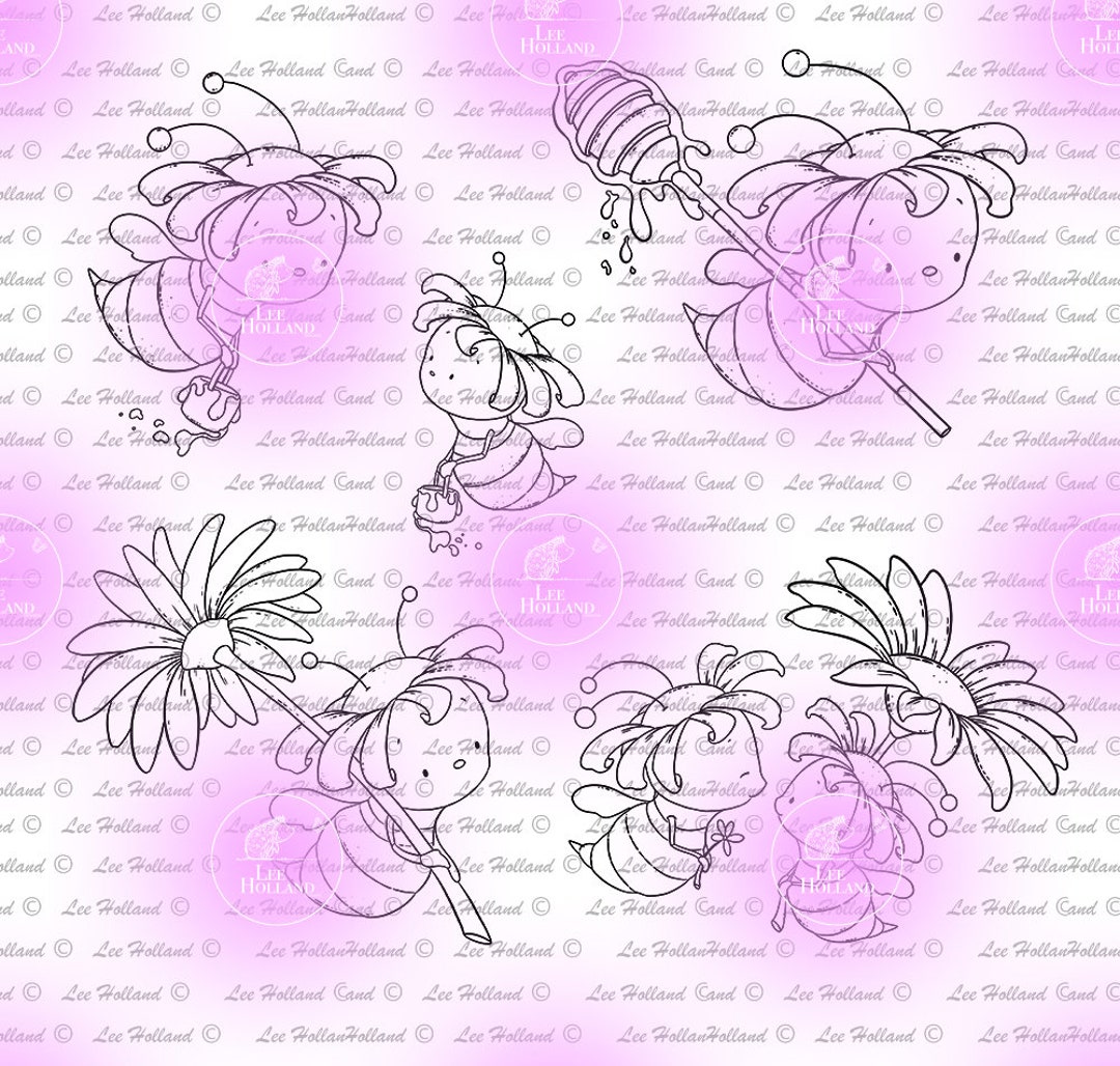 Bee Collection,digital Stamp, Card Making, Digi - Etsy