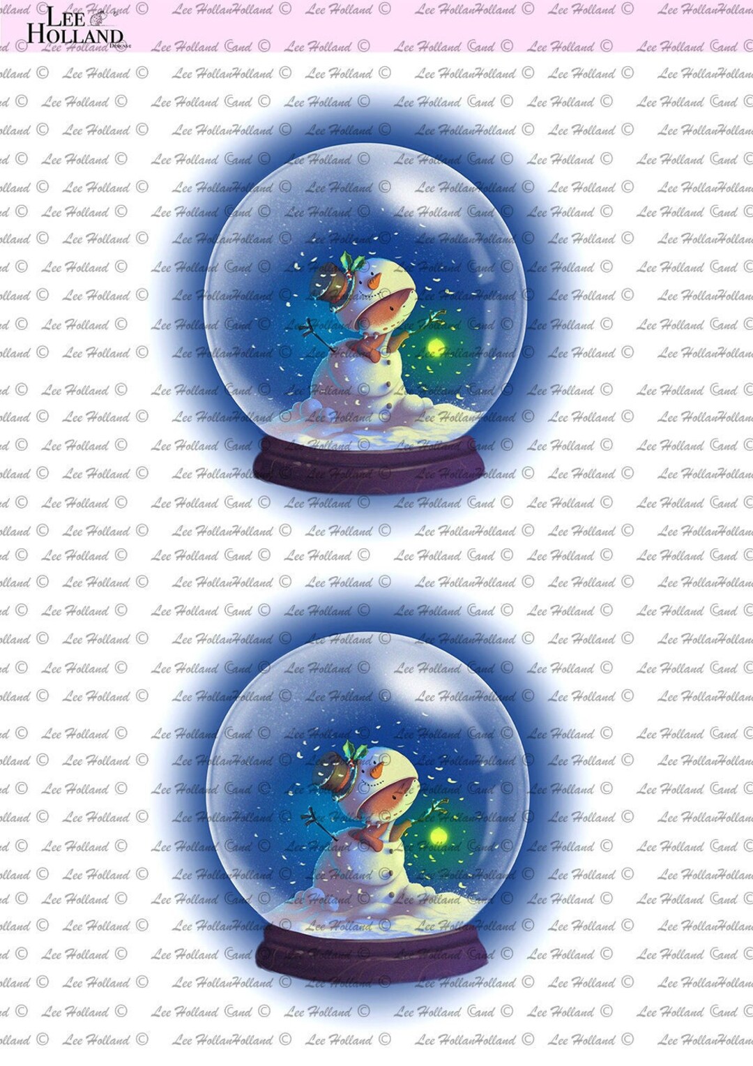 Snow Globe Printable Christmas Card Making Scrap Booking - Etsy