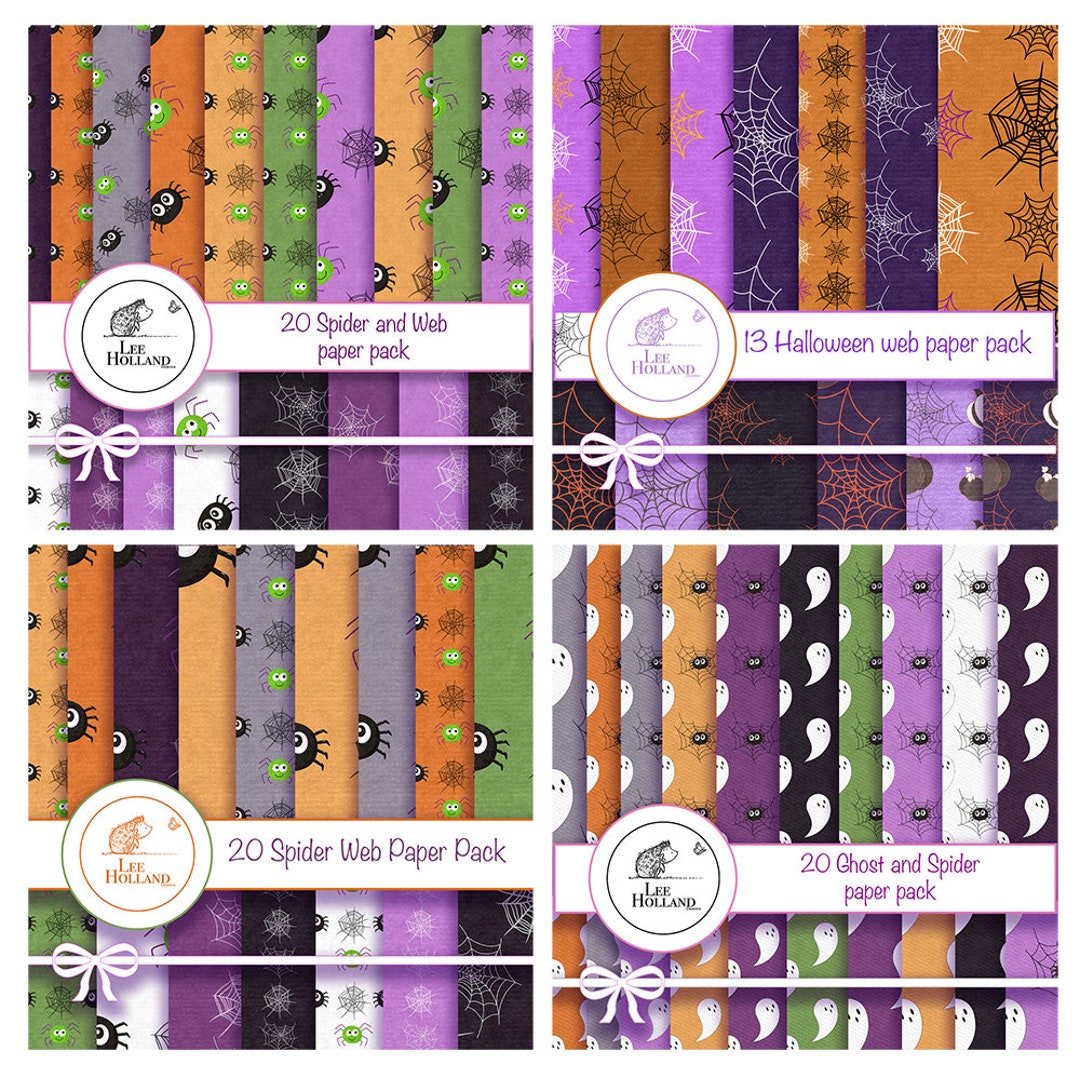 60 Halloween Paper Pack 2, Card Making, Scrapbooking, Patterned Paper ...