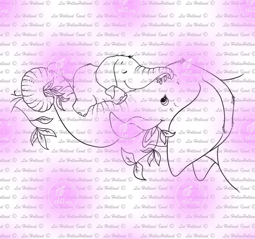 Baby Elephant ,digital Stamp, Digi - Etsy