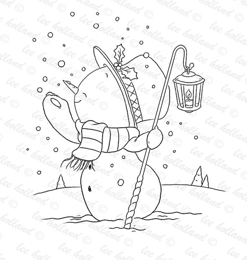 Snowman With Lantern - Etsy