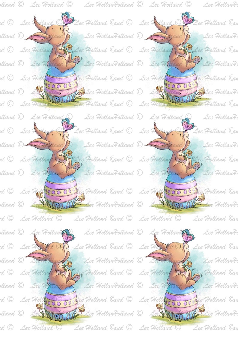 Easter Bunny Printable Bunny Easter Egg Cute Rabbit | Etsy