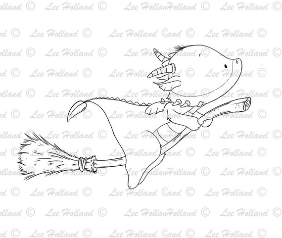 Dragon Flying Digital Stamp Card Making Digi Stamp | Etsy