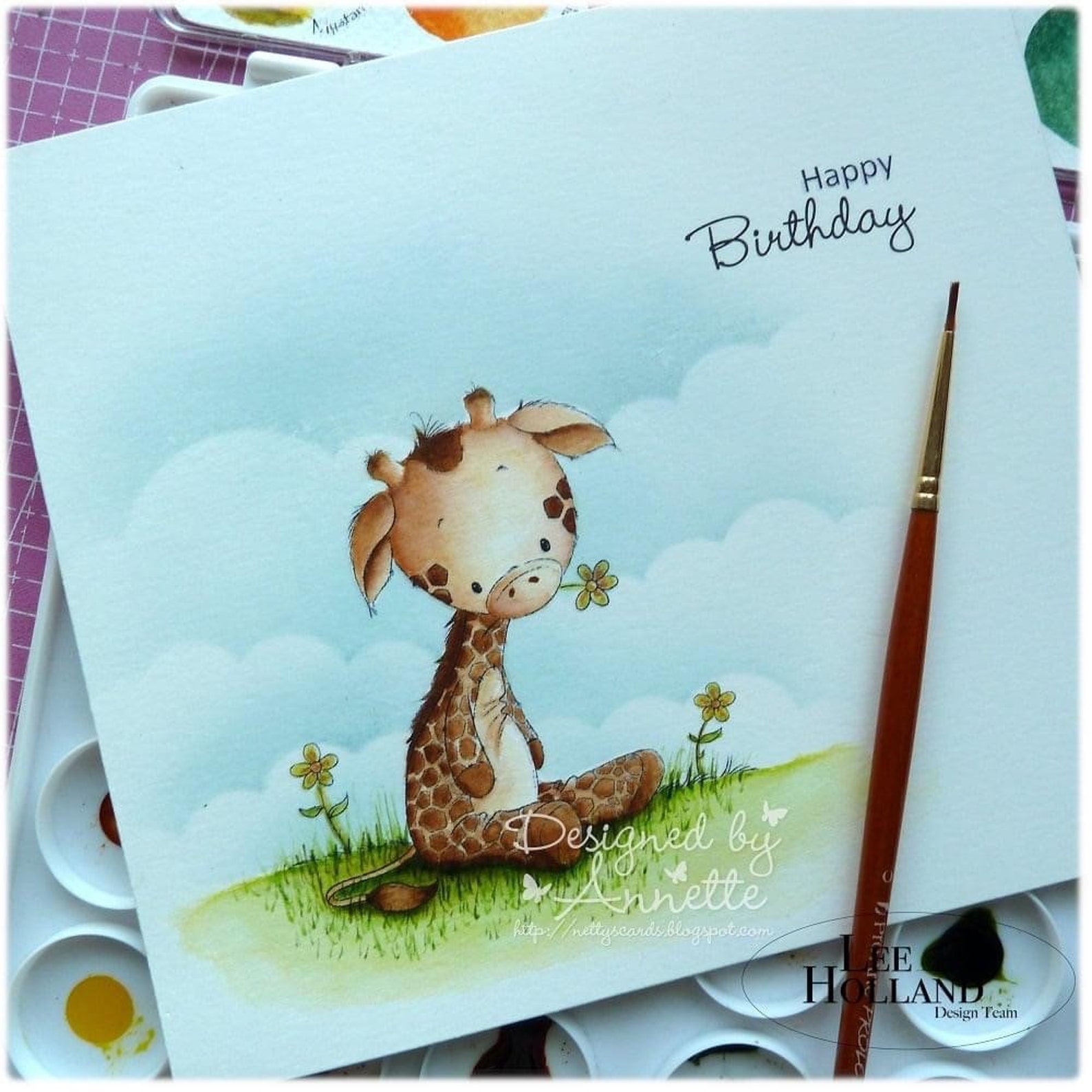Cute Giraffe Card Making Colouring Book Digi Digital - Etsy