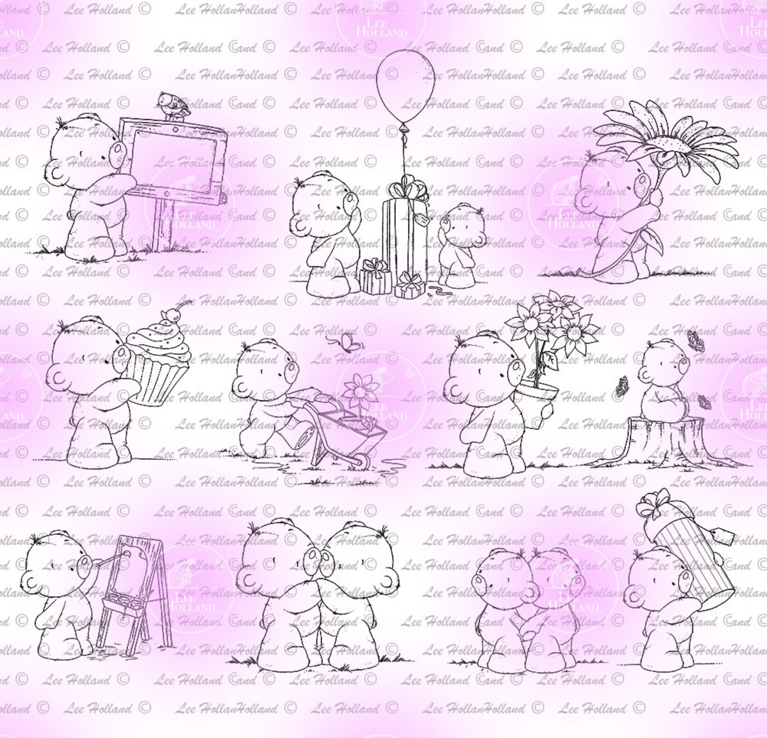 47 Digi's Teddy Bear Collection, Digital Stamp Card Making, Digi, Stamp ...