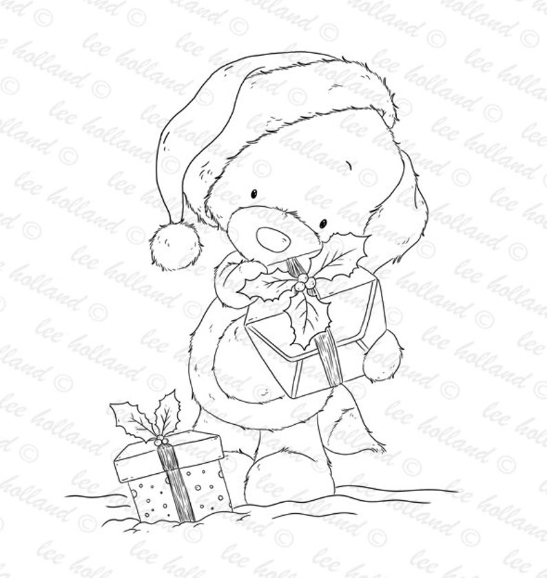 Digital Stamps Puppy Christmas Digi Puppy Christmas - Etsy
