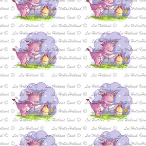 Dragon With Easter Egg Printable, Card Making, Art Printable, Cute ...