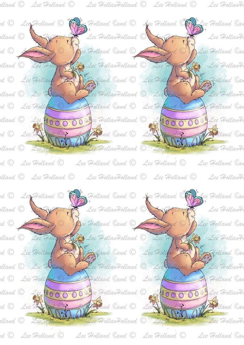 Easter Bunny Printable Bunny Easter Egg Cute Rabbit | Etsy