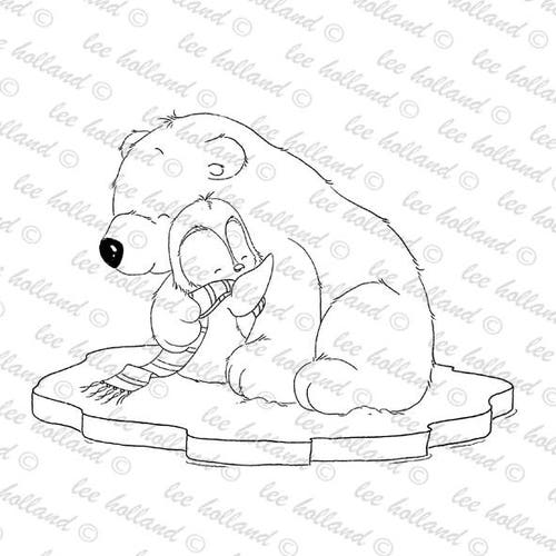 Digital Stamps Snowman With Penguin Card Making Colouring - Etsy