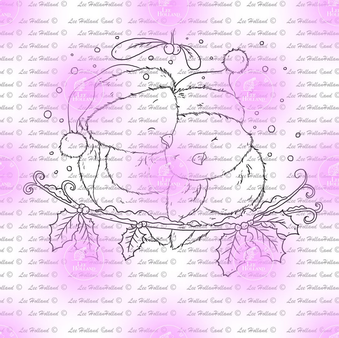 Digital Stamps, Christmas Love Birds, Digi, Christmas Stamps, Card ...