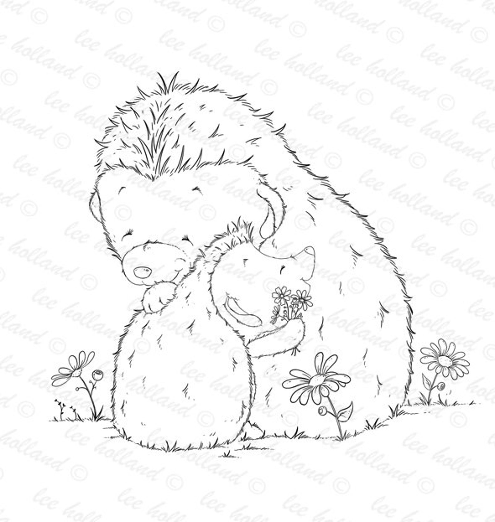 Mothers Day Hedgehogs Digi Card Making Crafting Scrap | Etsy