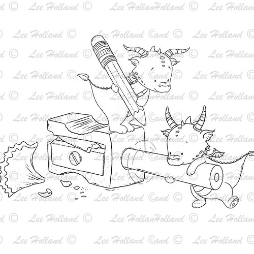 18 Digital Stamps Dragons Bundle Card Making Digital Stamp - Etsy