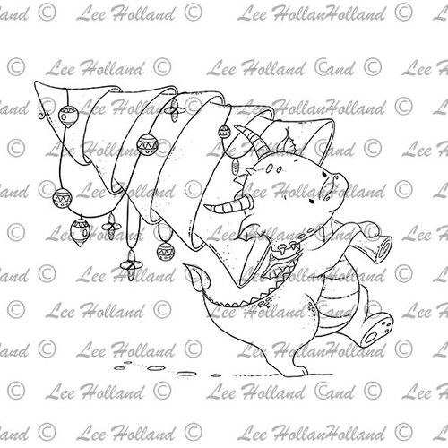 SALE Digital Stamp Digi Stamp Digistamp Christmas Tree | Etsy