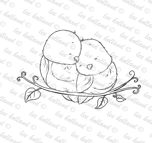 Digital Stamp,love Birds, Card Making, Digi - Etsy