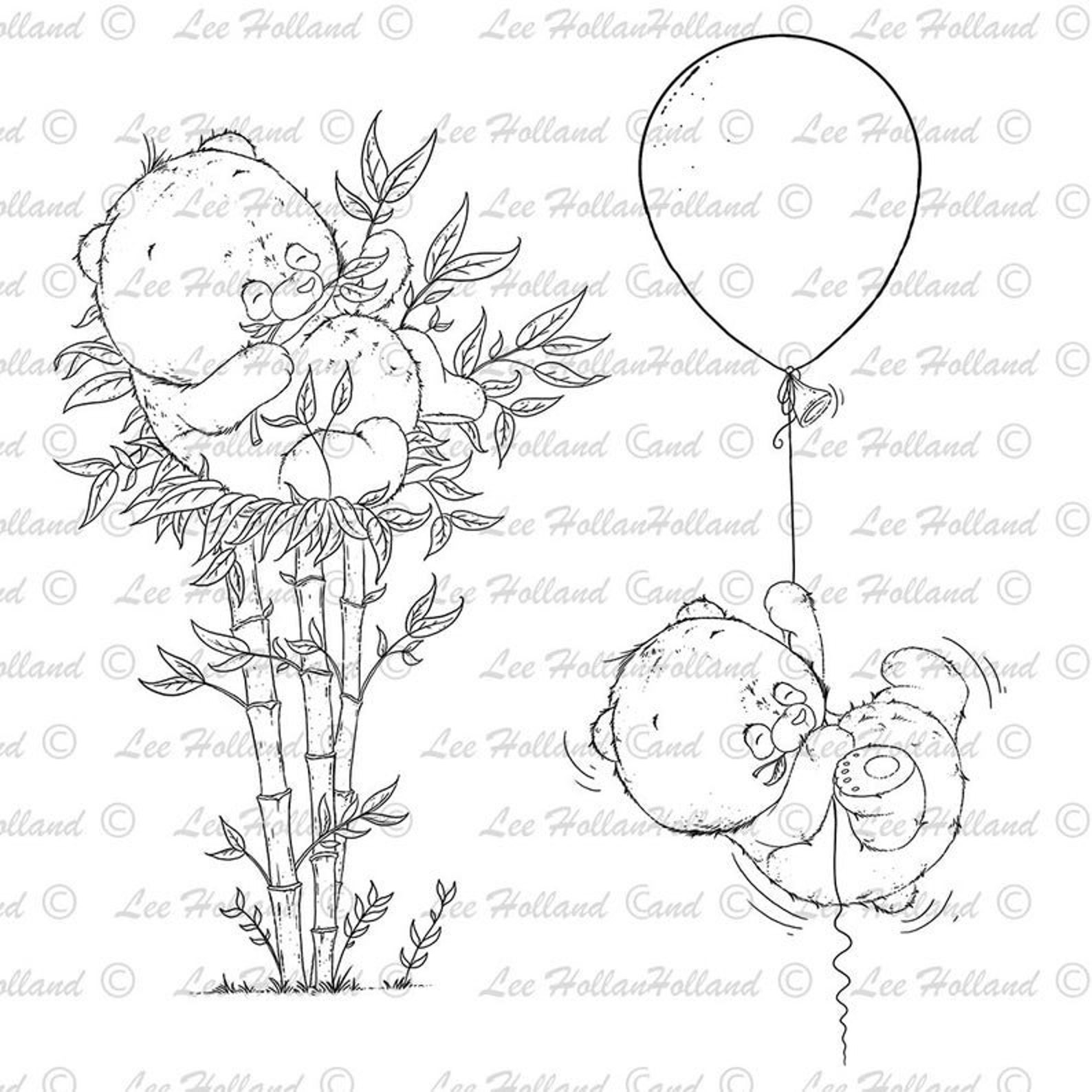 19 Panda Collection Card Making Art Printable Cute | Etsy