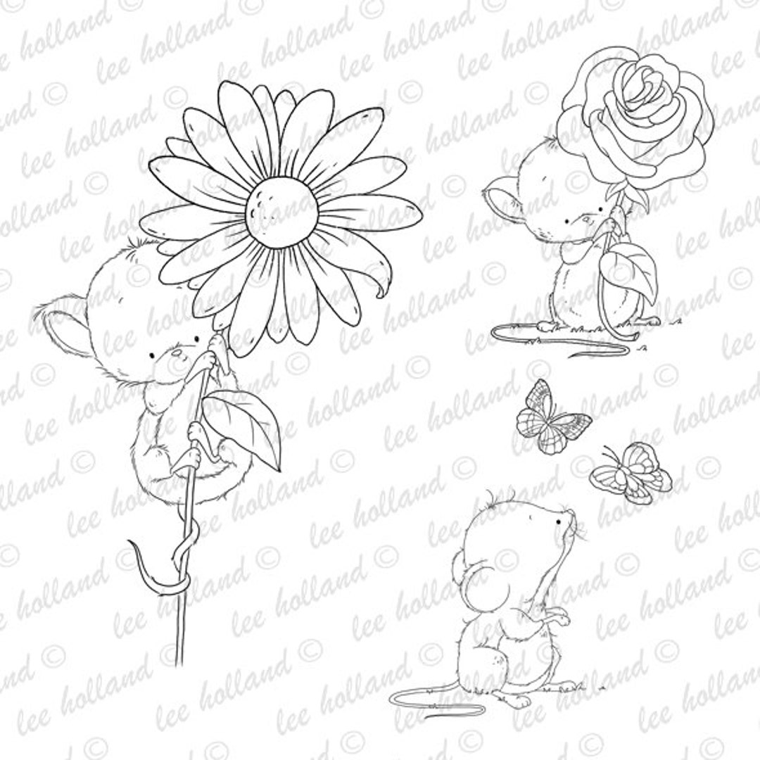 3 Mouse Digi Bundle, Digital Stamp - Etsy