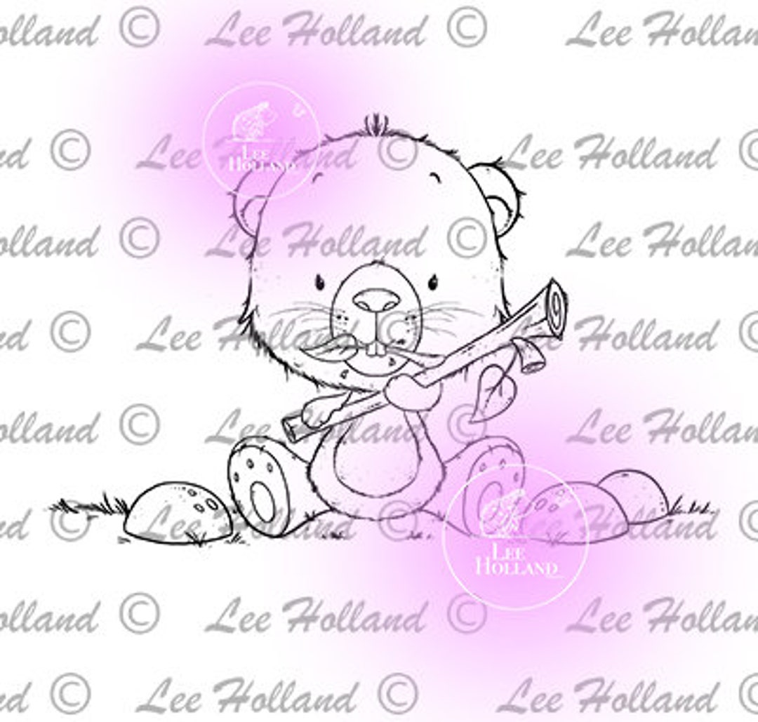 Beaver, Card Making, Digital Stamp, Colouring Book - Etsy